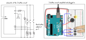 Chapter 5: Add two more buttons and adjust the code – Arduino to Go