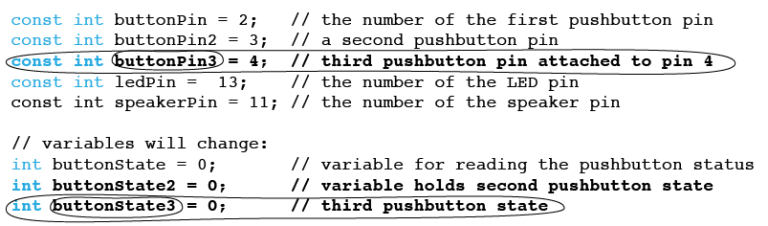 Chapter 5: Add two more buttons and adjust the code – Arduino to Go