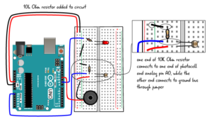 Chapter 6: Adding the photocell – Arduino to Go